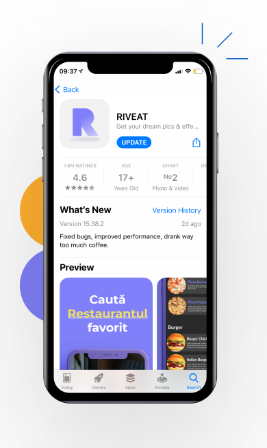 Riveat - Comanda acum, simplu si rapid